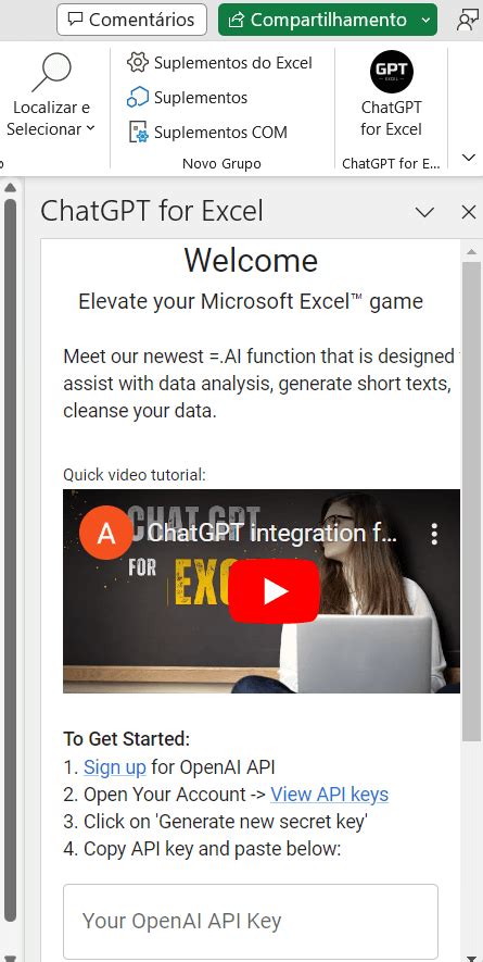 Chatgpt No Excel Aprenda Porque Usar E Como Hoje Chatgpt No Excel Aprenda Porque Usar E Como Hoje