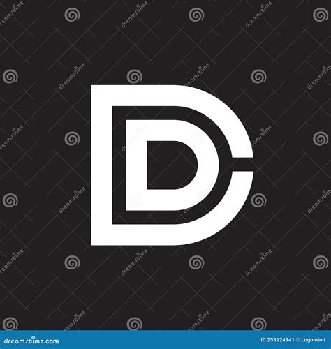 Modelo De Logotipo De Letra Cd Dc Modelo Monograma Cd Ou Dc Logo Design Vetor Ilustração Do