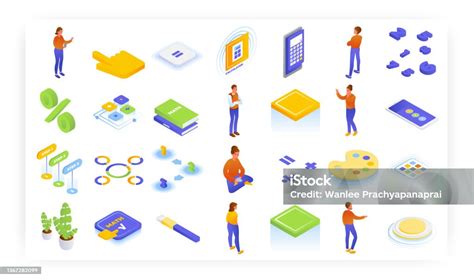 수학 계산기 응용 프로그램 모바일 Ui 디자인 벡터 등양 아이콘 세트 온라인 계산기 수학 방정식 및 문제 해결사 3차원 형태에 대한 스톡 벡터 아트 및 기타 이미지 Istock