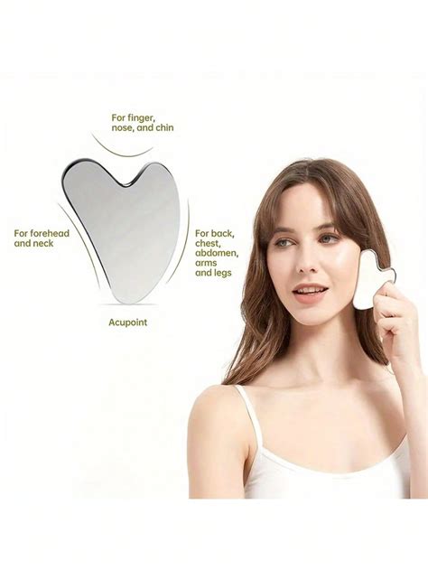 1pc Gua Sha Facial Tools Stainless Steel Gua Sha Board For Spa Acupuncture Therapy Trigger