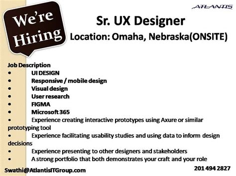 Deepa Swathi On Linkedin Immediatehiring Uxdesign Omaha Nebraska
