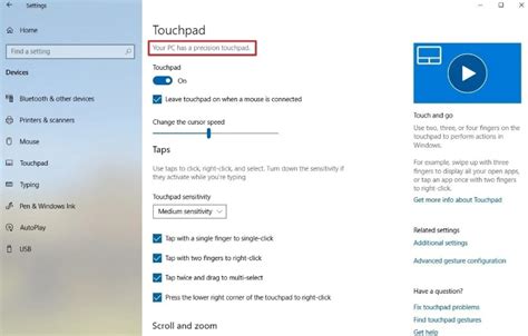 Instructions To Activate Your Touchpad Gestures In Windows From Site Microsoft Com