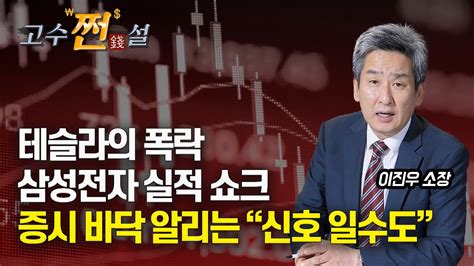 테슬라 폭락 삼성전자의 실적 쇼크 지금이 증시의 바닥 일까 버블이 탄생되고 소멸되는 과정 주가폭락 이진우 소장 Youtube