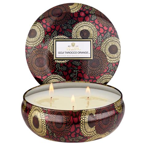 Свеча ароматическая VOLUSPA "Китайская ягода и красный апельсин", 10 см ...