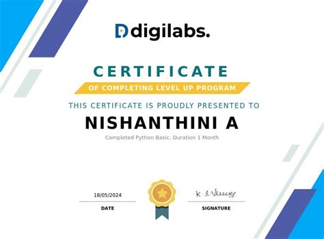 Just Completed Python Basics💫 Nishanthini A