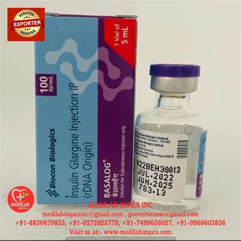 Basalog Injection 100 At Rs 250piece Diabetes Insulin Syringe In