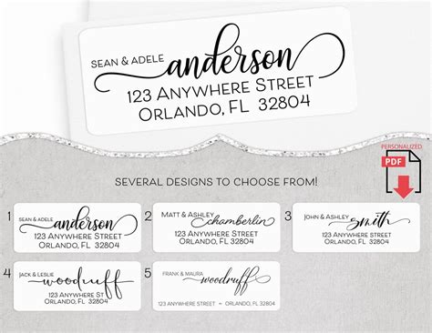 Return Address Labels Personalized Printable Avery PDF Etsy
