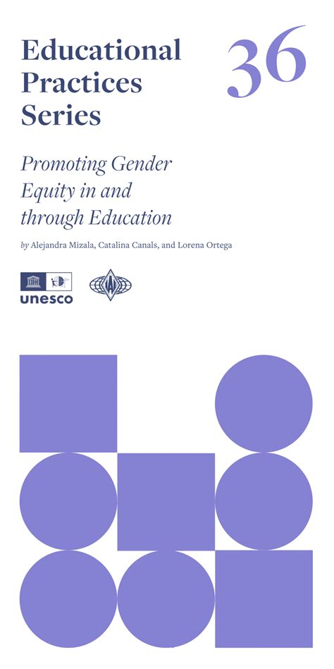 Pdf Educational Practices Series Promoting Gender Equity In And