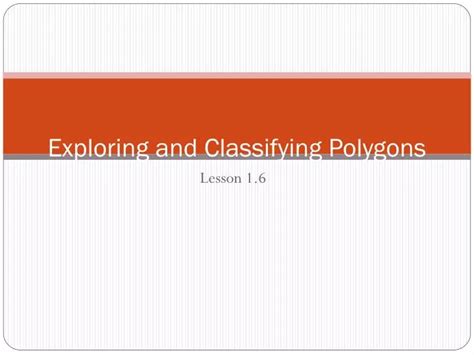 PPT Exploring And Classifying Polygons PowerPoint Presentation Free Download ID