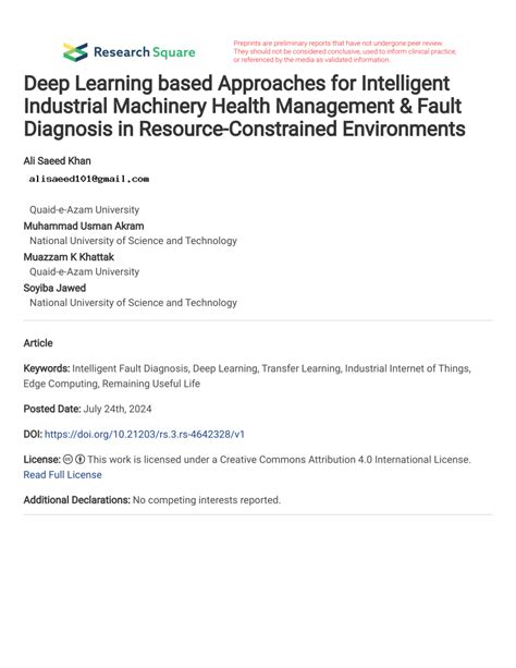Pdf Deep Learning Based Approaches For Intelligent Industrial