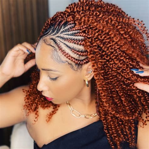 20 Modern Fulani Braids With Curls To Rock Right Now Fiery Red Fulani