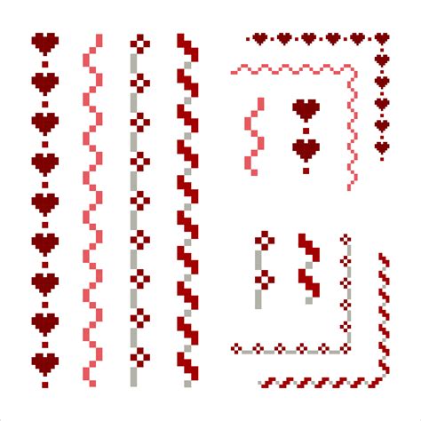 Pixel Art Line Corner Pattern Cross Stitch Corner 25442364 Vector Art At Vecteezy