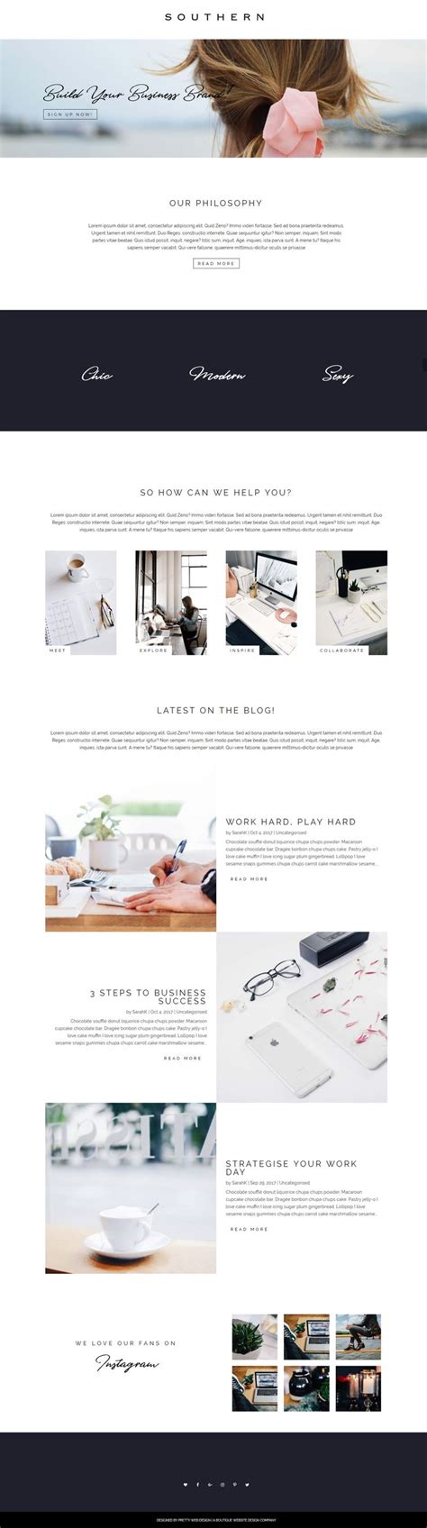 feminine custom wordpress themes for photographers wedding websites