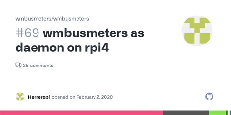Wmbusmeters As Daemon On Rpi Issue Wmbusmeters Wmbusmeters GitHub