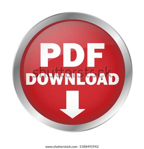 Pdf Download Button Information Red Stock Vector Royalty Free