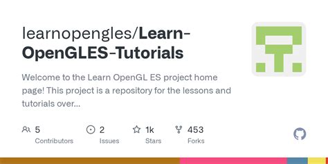 Github Learnopengleslearn Opengles Tutorials Welcome To The Learn