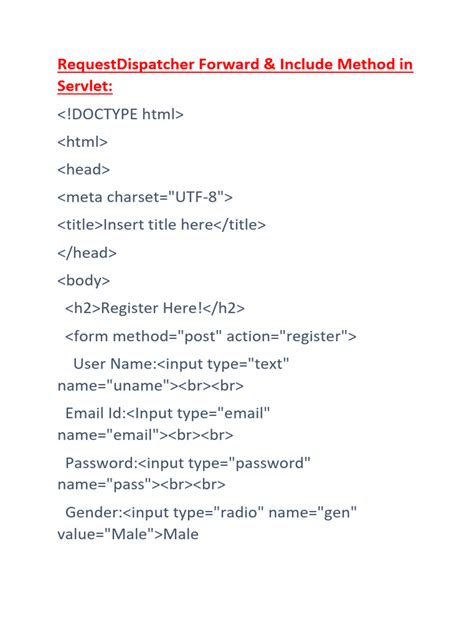 Requestdispatcher Forward And Include Method In Servlet Pdf World