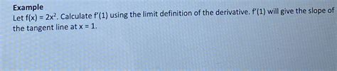 Solved ExampleLet F X X Calculate F Using The Chegg Com