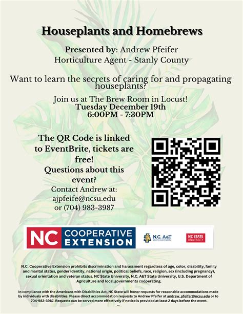Come Learn About Houseplants Nc Cooperative Extension