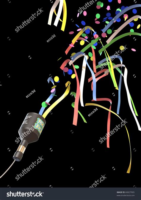 Exploding Party Popper Stock Illustration 60827905