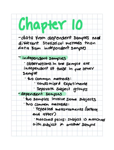 Stat 201 Notes For Final Exam Chapter 10 Data From Dependent Samples Need Different