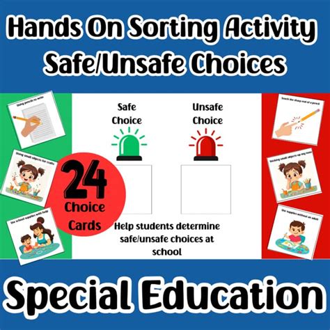 Safe Vs Unsafe Choices At School Special Education Social Emotional Learning