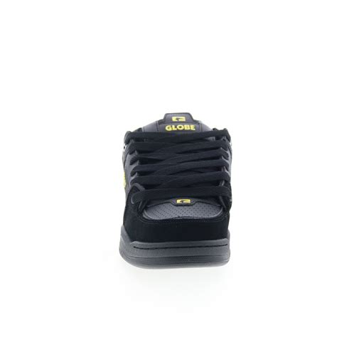 Globe Fusion Gbfus Mens Black Leather Skate Inspired Sneakers Shoes
