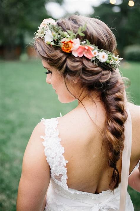 Blossom Bride Bridal Braids Blush Wedding Flowers Flowers In Hair