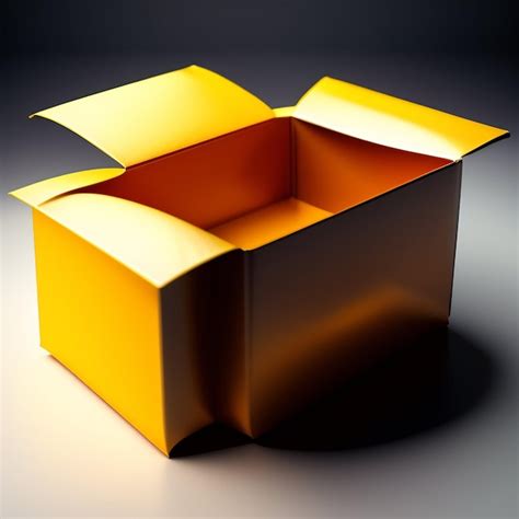 Premium Ai Image An Open Yellow Box With The Top Open