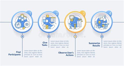 Step To Test Website Usability Circle Infographic Template Stock Vector Illustration Of