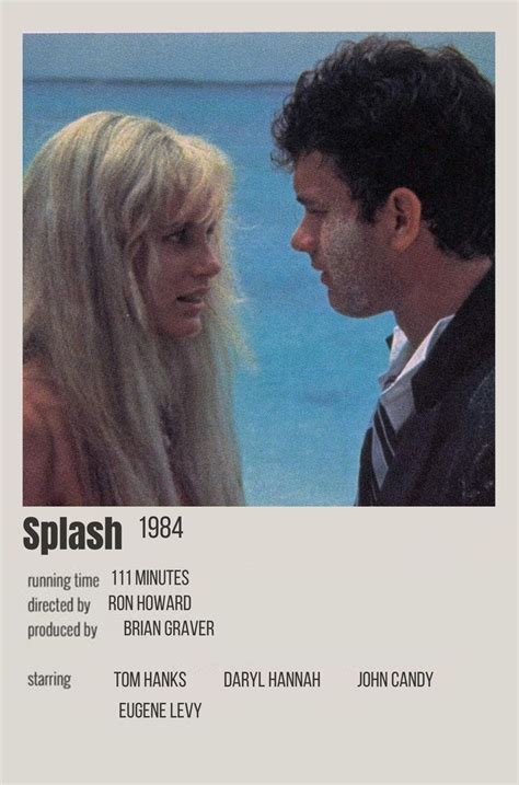 Splash 1984 Film Posters Minimalist Aesthetic Movies Splash Movie