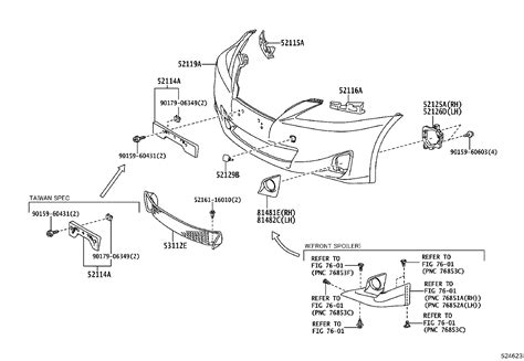 52115 53020 Support Fr Bumper Side Rh Lexus Yoshiparts