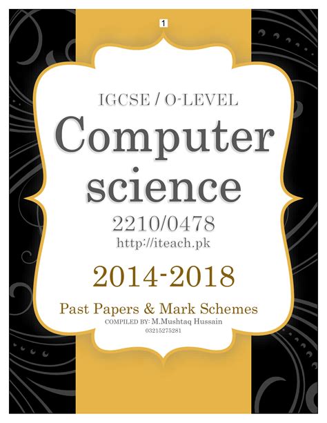 14 To Oct To Nov18 Pastpapers Computer Science Igcse