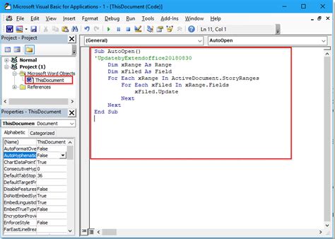 How To Auto Update Field Codes When Reopen Document In Word