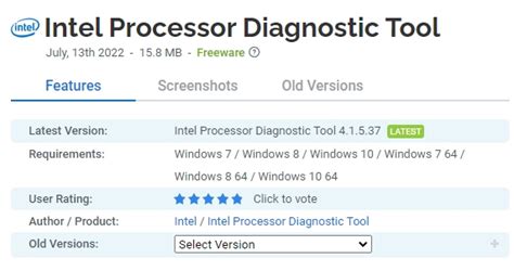 Intel Processor Diagnostic Tool 무료 다운로드