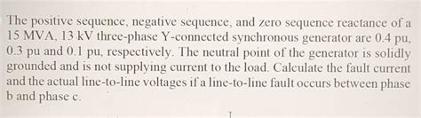 Solved The Positive Sequence Negative Sequence And Zero