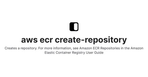 aws ecr create repository fig