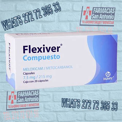 Flexiver Compuesto Meloxicammetocarbamol 15mg 215mg 2