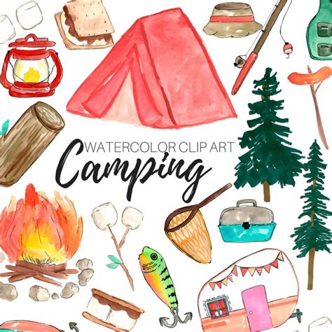 Camping Clip Art Etsy