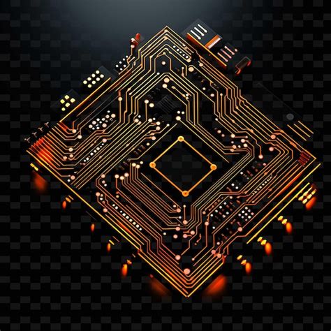 Premium Psd Neon Circuitry Borderline Design Neon Lines Style Circuit Bo Png Y2k Shapes