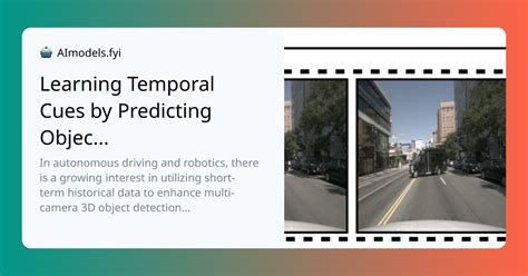 Learning Temporal Cues By Predicting Objects Move For Multi Camera 3d Object Detection Ai