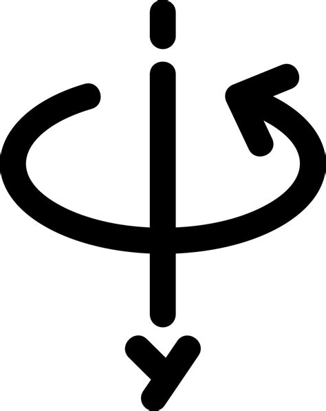 3d Rotate Y Axis Line Icon 36536596 Vector Art At Vecteezy