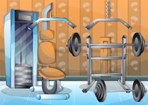 矢量卡通插图图片 矢量卡通堆放杠铃的健身房插图素材 高清图片 摄影照片 寻图免费打包下载