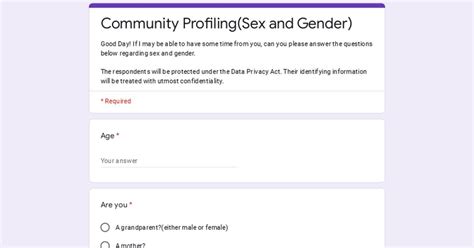 Community Profiling About Sex And Gender All Welcome Rtakemysurvey