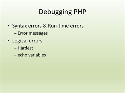 Error Handling And Debugging Ppt Download
