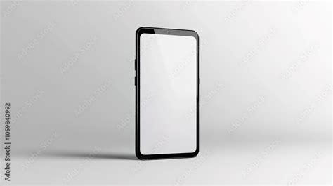 Minimalist Smartphone Mockup With Blank White Screen High Quality