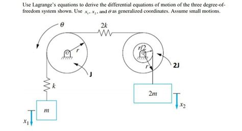 Solved Use Lagrange S Equations To Derive The Differential Chegg