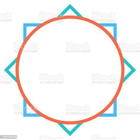 빈 프레임 템플릿 텍스트 또는 소셜 네트워크에 따옴표에 대 한 사각 및 라운드 셰이프에서 만든 추상적인 그래픽 요소 디자인에 대