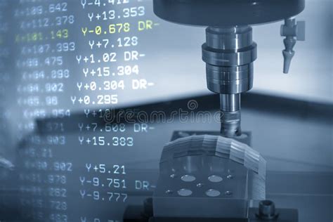 The Abstract Scene Cnc Milling Machine Rough Cutting The Injection Mold