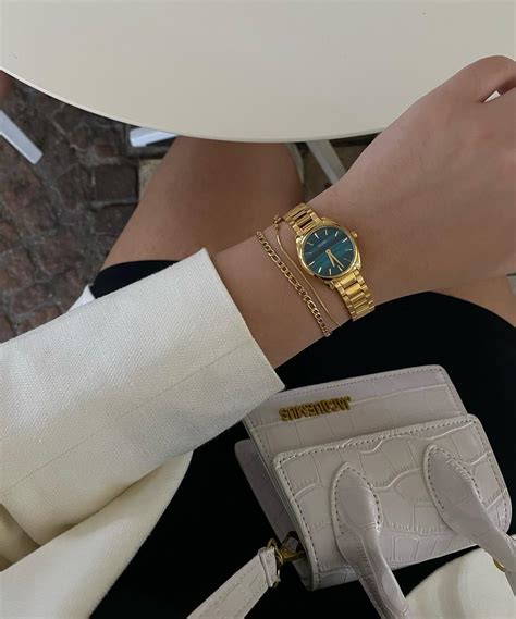 Cluse Féroce Mini Watch Cw11702 Green Gold Official Cluse Store